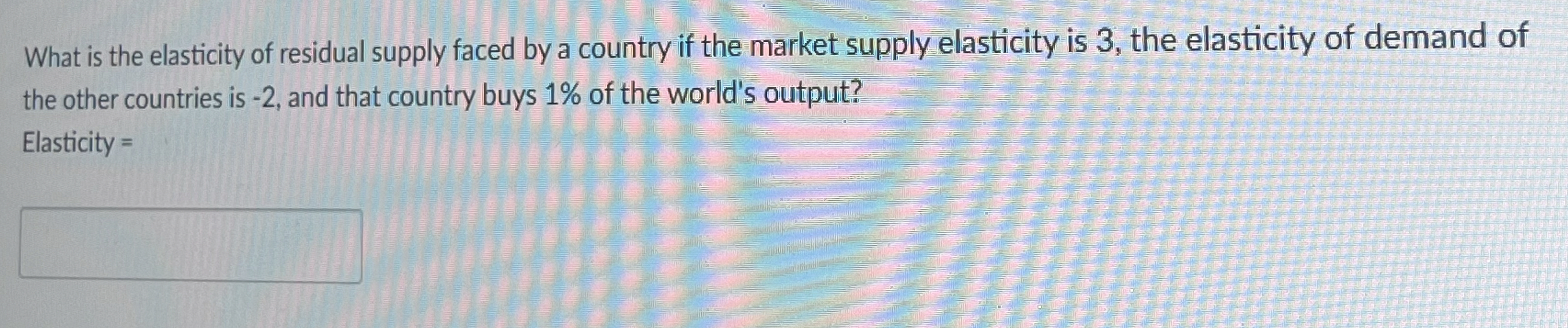 Solved What is the elasticity of residual supply faced by a | Chegg.com