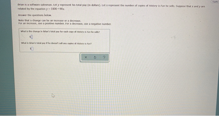 Solved Brian is a software salesman. Let y represent his | Chegg.com