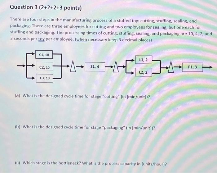 Solved There are four steps in the manufacturing process of | Chegg.com