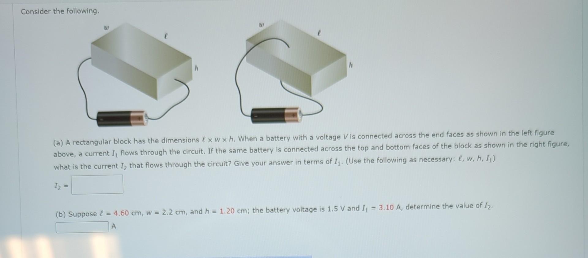 Solved Consider the following. (a) A rectangular block has | Chegg.com