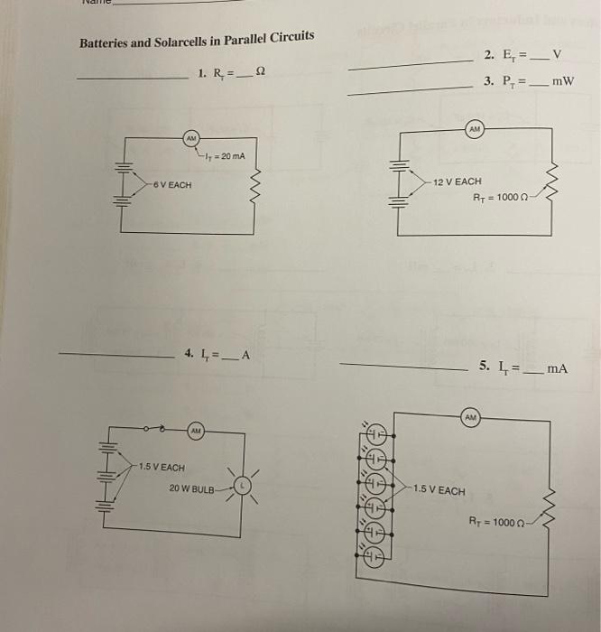 Solved Resistance in Parallel Circuits 1. R4=−Ω 2. Rr=kQ 3. | Chegg.com