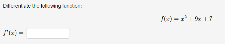Solved Differentiate the following | Chegg.com
