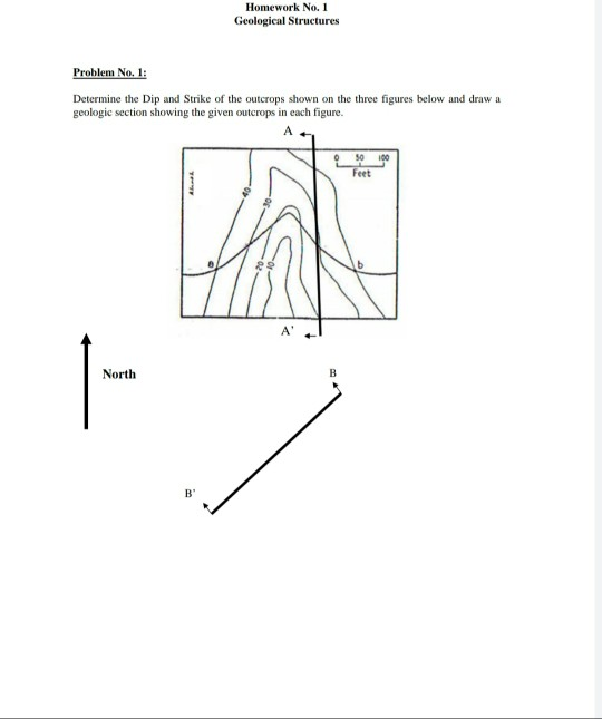 Solved Homework No.1 Geological Structures Problem No. 1: | Chegg.com