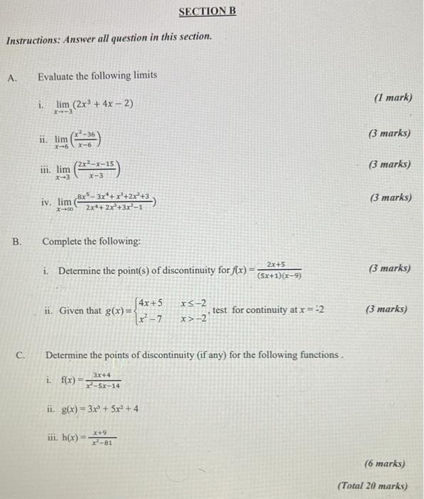 Solved SECTION B Instructions: Answer all question in this | Chegg.com
