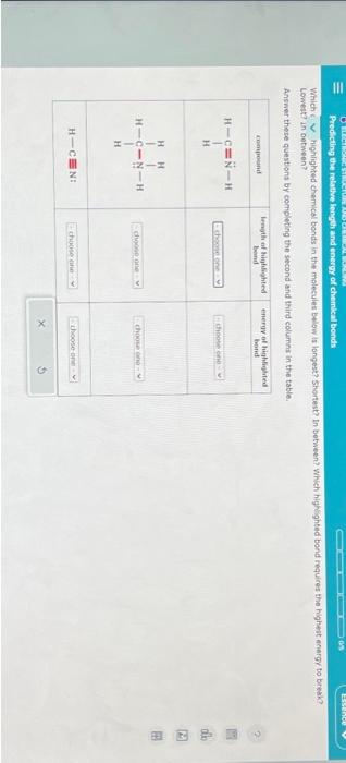Solved inkers in bethene? Which 6 V highlighted chamical | Chegg.com