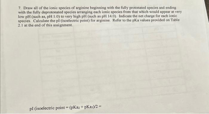 Solved 7. Draw all of the ionic species of arginine | Chegg.com