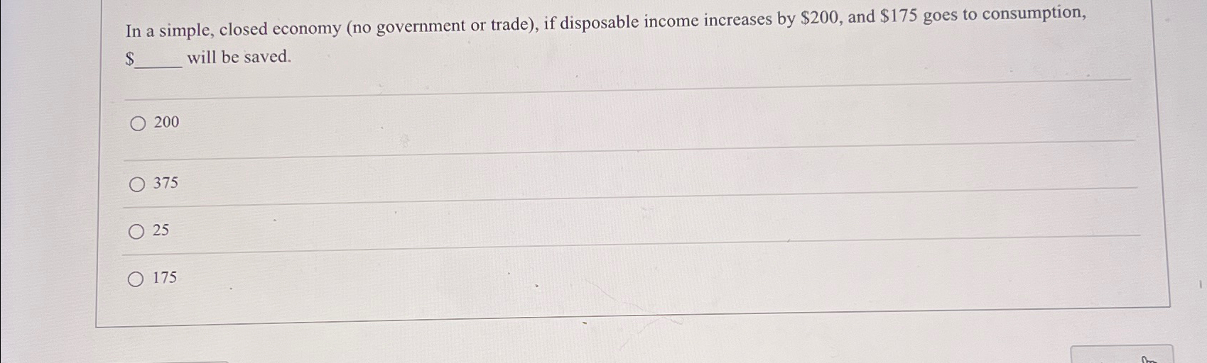 Solved In a simple, closed economy (no government or trade), | Chegg.com