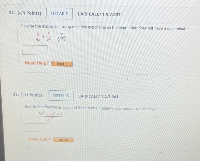 Solved Larpcalc11 A7037 Rewrite The Expression Using 5468