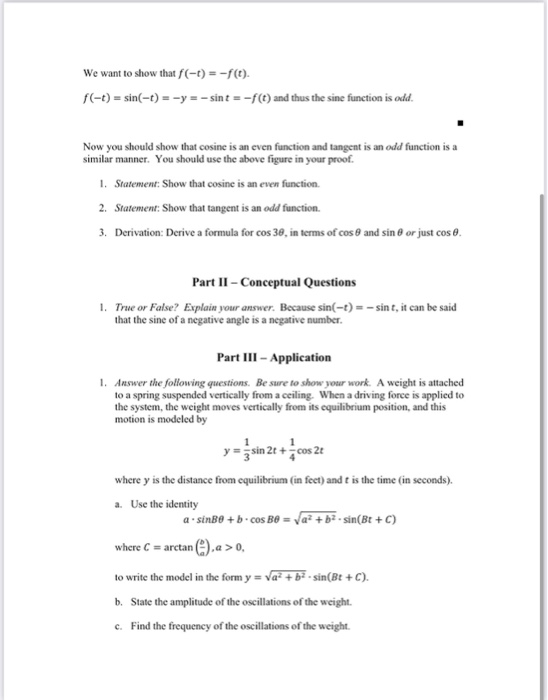 Solved MAC1114 - College Trigonometry - Project 2 | Chegg.com