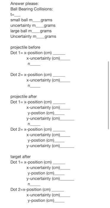 Experiment 109-4 1 of 2 Collision 1 Overview In this | Chegg.com