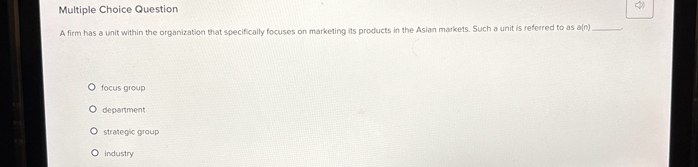 Solved Multiple Choice QuestionA firm has a unit within the | Chegg.com