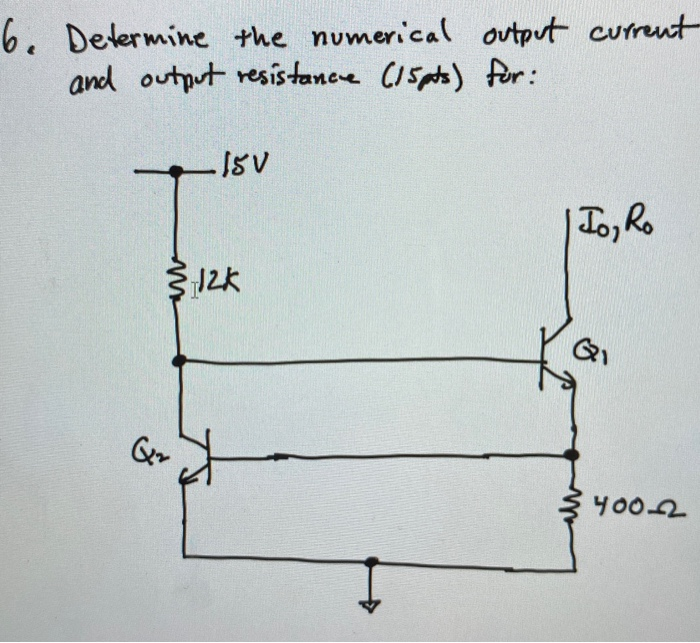 Solved 6. Determine the numerical output current and output | Chegg.com