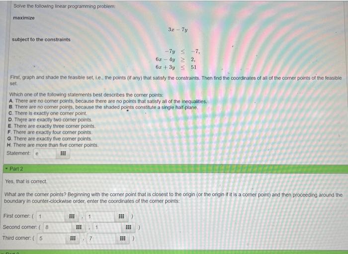 Solved In the table below, enter the value of the objective | Chegg.com