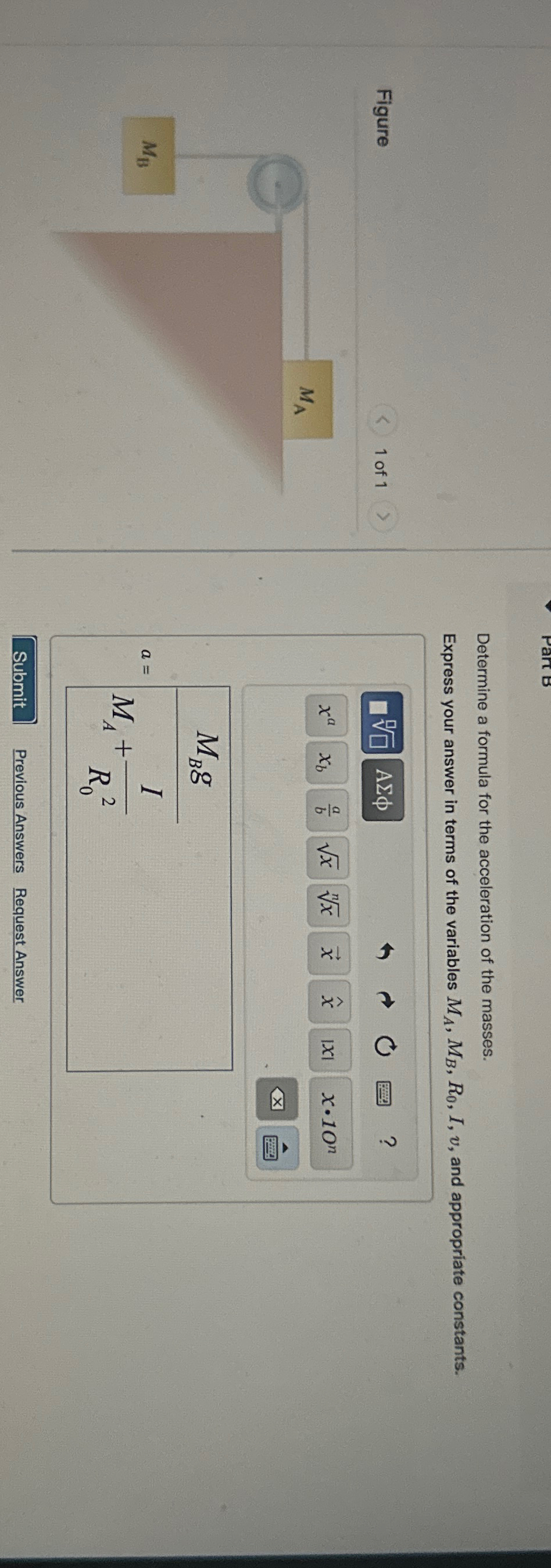 Solved The Figure Figure 1 ﻿shows Two Masses Connected By A