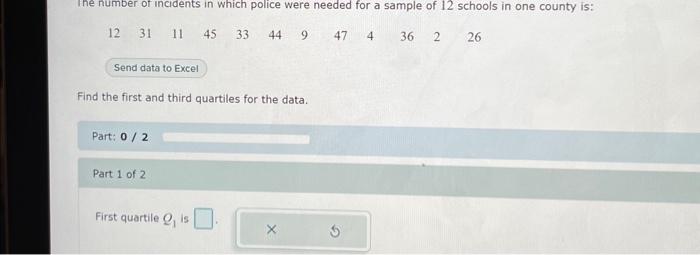 Solved Find the first and third quartiles for the data. | Chegg.com