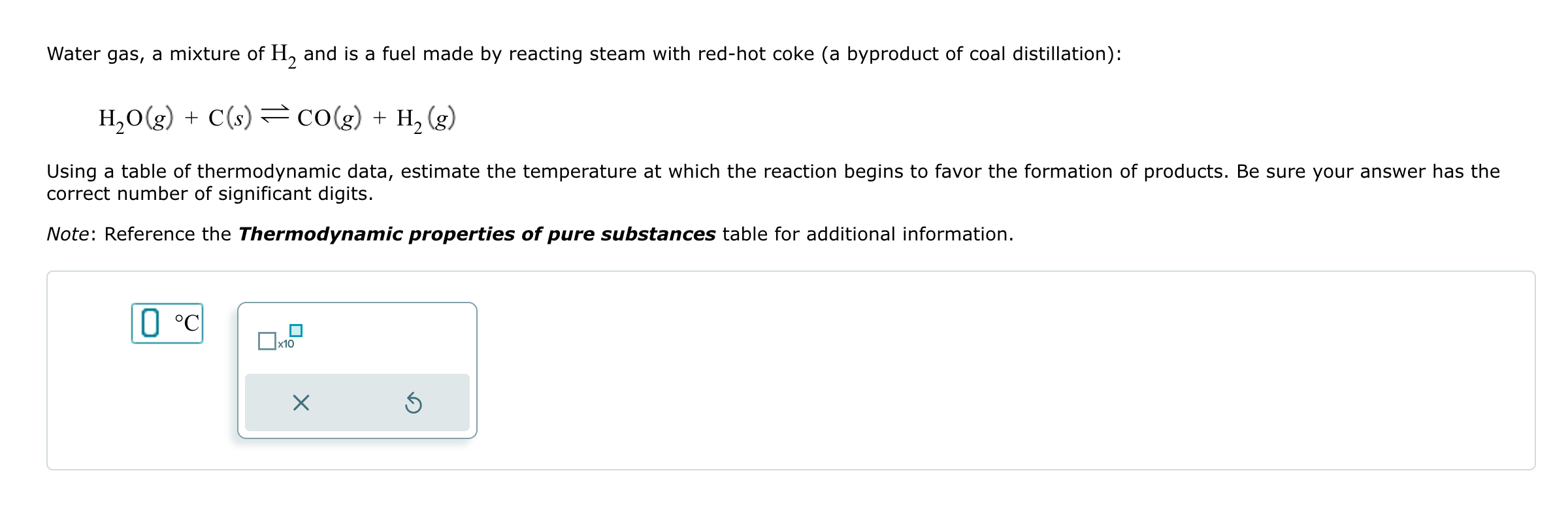 Solved Water gas, a mixture of H2 ﻿and is a fuel made by | Chegg.com