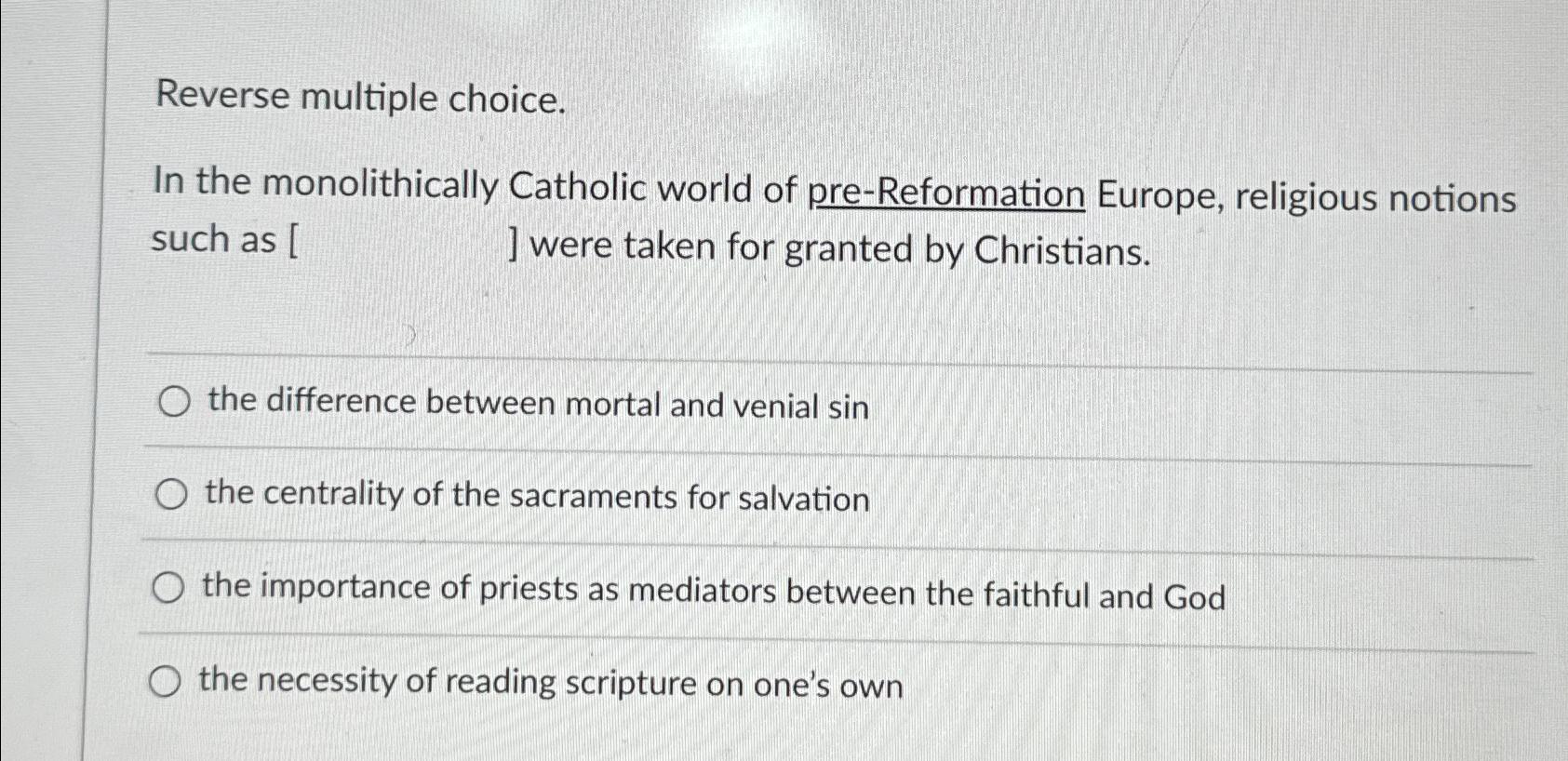 Solved Reverse multiple choice.In the monolithically | Chegg.com