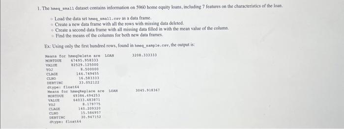 Solved 1. The hneq.ams11 dataset contains information on | Chegg.com