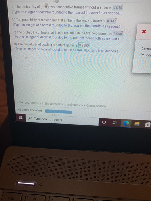 Solved a) The probability of going two consecutive frames | Chegg.com
