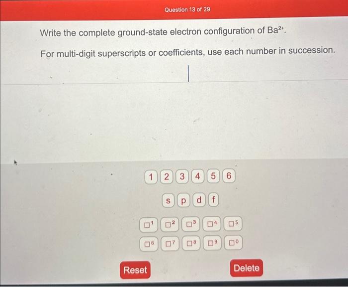 Solved Write the complete ground-state electron | Chegg.com