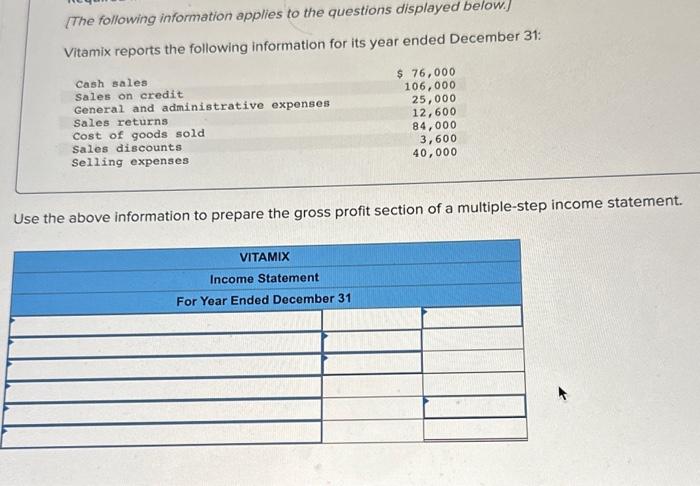 Solved [The following information applies to the questions | Chegg.com