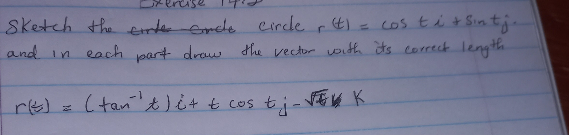 Solved Sketch the eirde sircle circle r(t)=costi+sintj. ﻿and | Chegg.com