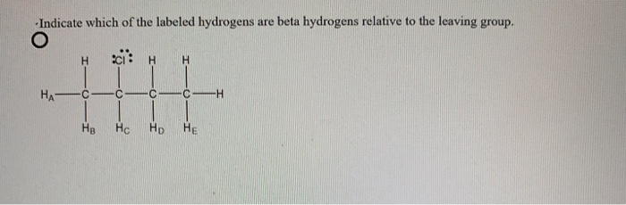 Solved Indicate which of the labeled hydrogens are beta | Chegg.com