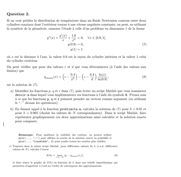 Solved Matlab Question In French Please Check My Code And 7673