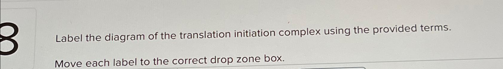 Label the diagram of the translation initiation | Chegg.com
