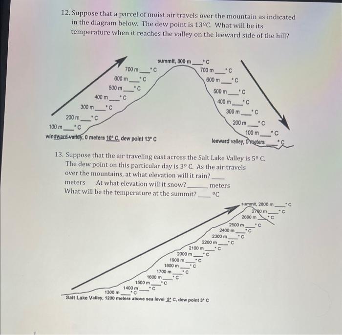 Solved 10. A parcel of air coming from the west over the | Chegg.com
