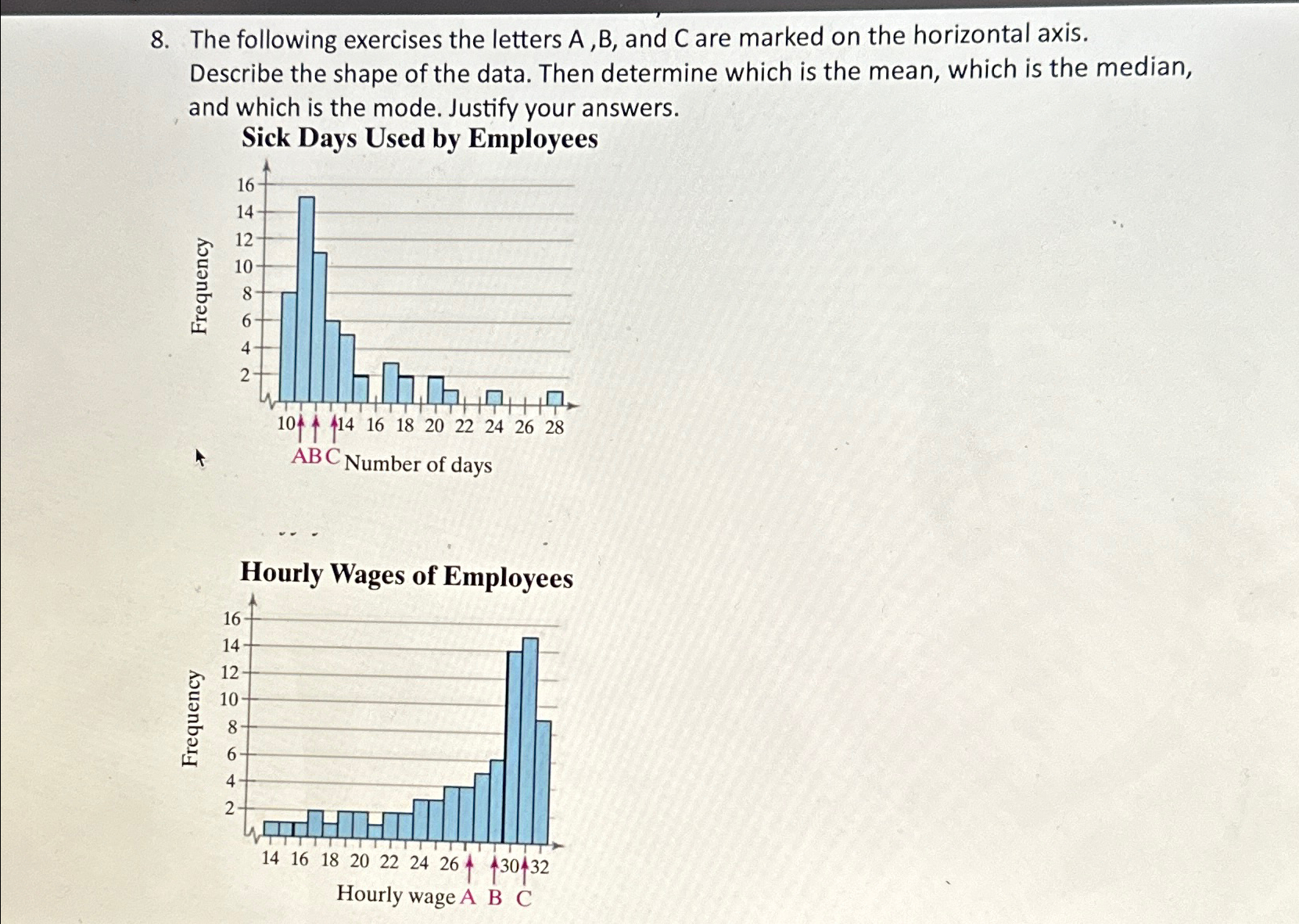 Solved The following exercises the letters A,B, ﻿and C ﻿are | Chegg.com