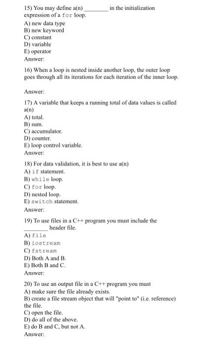 Solved 1) are C++ operators that change their operands by | Chegg.com