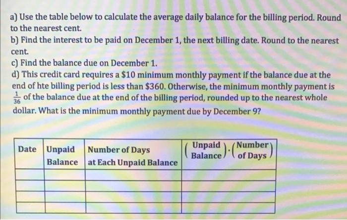 Solved Problem 12: A credit card issuer calculates interest | Chegg.com