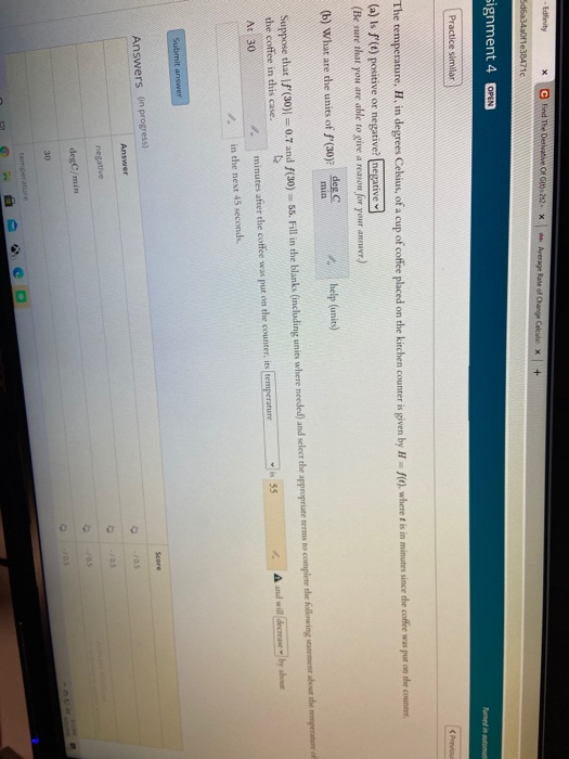 Solved -Edfinity C Find The le of G22-X Average Rate of | Chegg.com