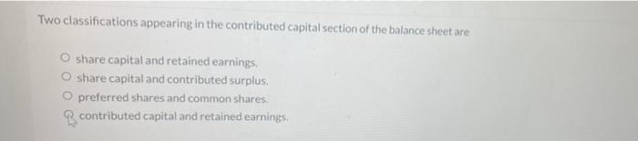 Solved Two classifications appearing in the contributed | Chegg.com