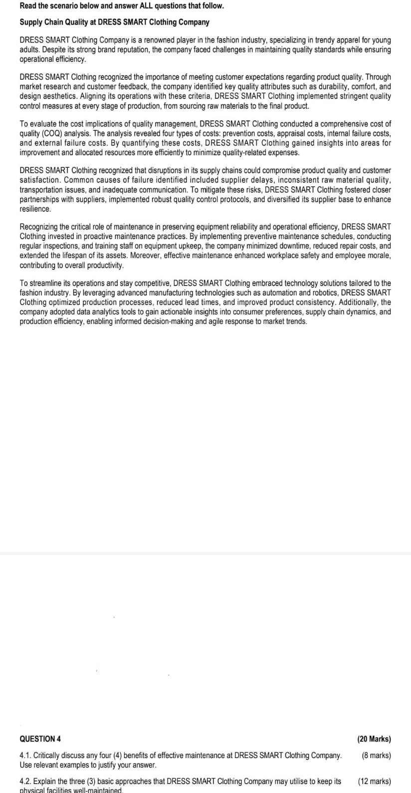 Solved Read the scenario below and answer ALL questions that | Chegg.com