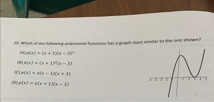 Solved 10. Which of the following polynomial functions has a | Chegg.com