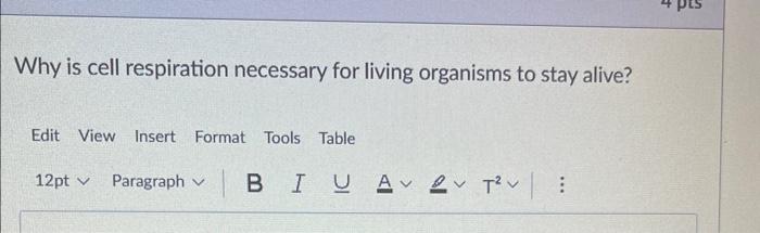 Solved Why is cell respiration necessary for living | Chegg.com
