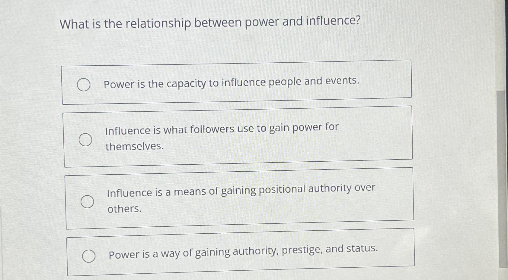 Solved What is the relationship between power and | Chegg.com