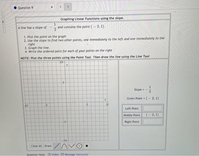 Solved Question 6 Graphing Linear Functions using the slope. | Chegg.com