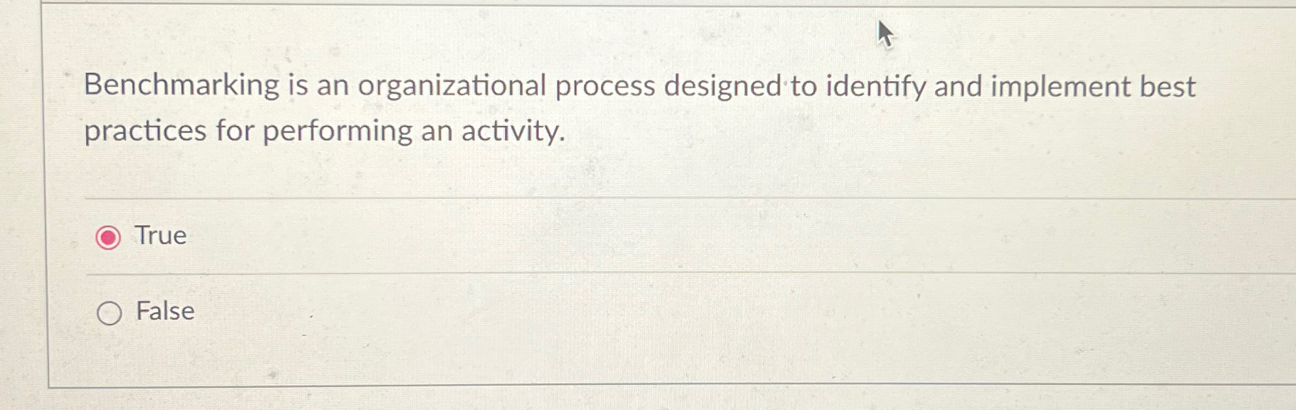 Solved Benchmarking is an organizational process designed to | Chegg.com