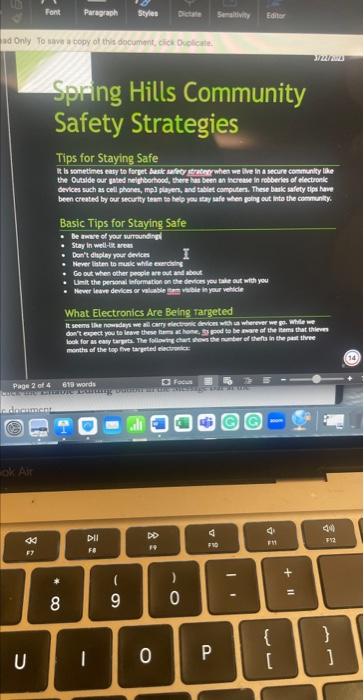 Solved Spring Hills Safety Initiative KEEPING OUR COMMUNITY | Chegg.com