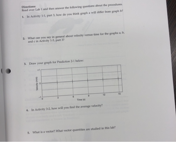 Directions: Read over Lab 1 and then answer the | Chegg.com
