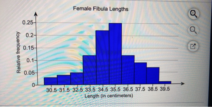 Solved Female Fibula Lengths 0.25 0.2- 0.15- Relative | Chegg.com