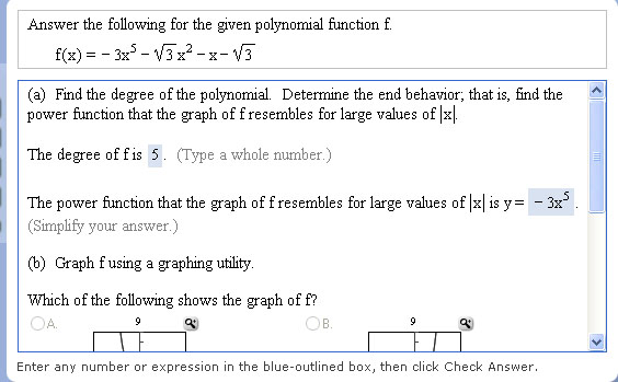 Solved Answer the following for the given polynomial | Chegg.com