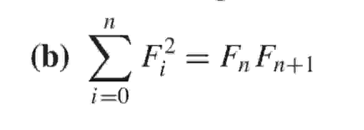 Solved Verify The Following Identities For Fibonacci Numbers