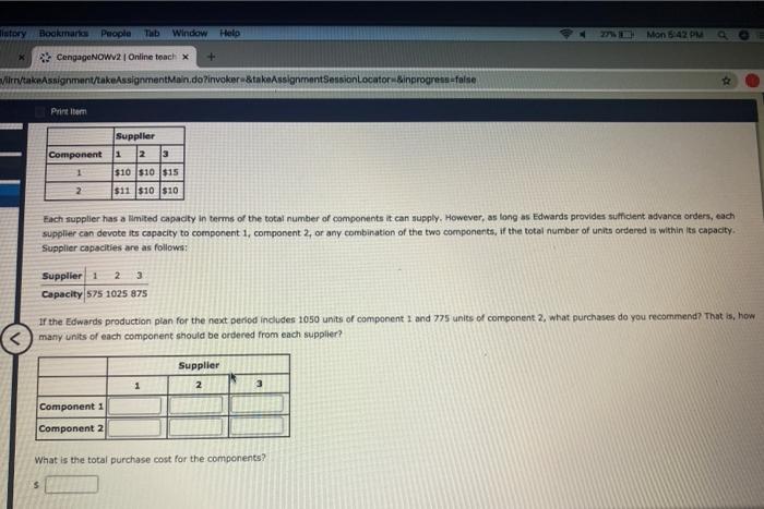 Solved Problem 9-11 (Algorithmic) Edwards Manufacturing | Chegg.com