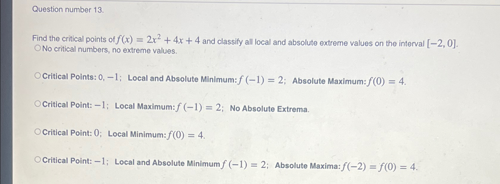 Solved Question number 13.Find the critical points of | Chegg.com