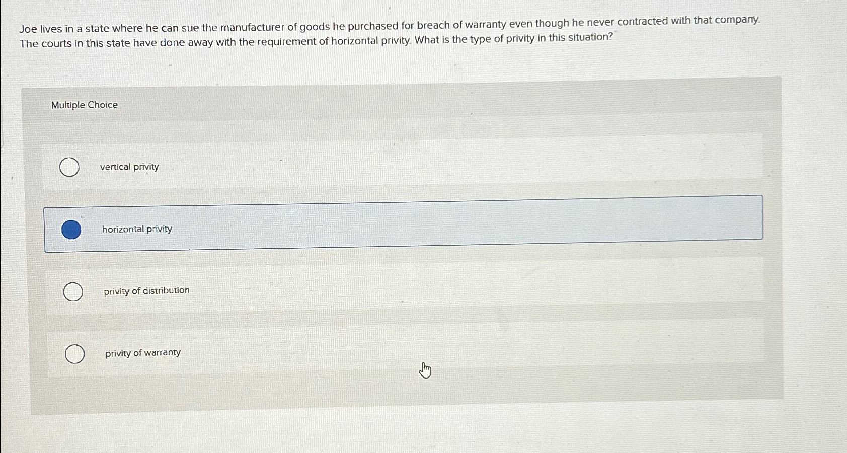 Solved Joe lives in a state where he can sue the | Chegg.com