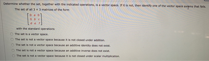 Solved Determine Whether The Set Together With The